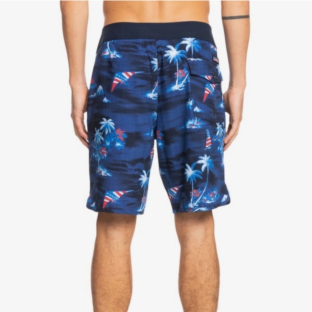 Quicksilver Highline Patriotic Swim Trunks - Gem